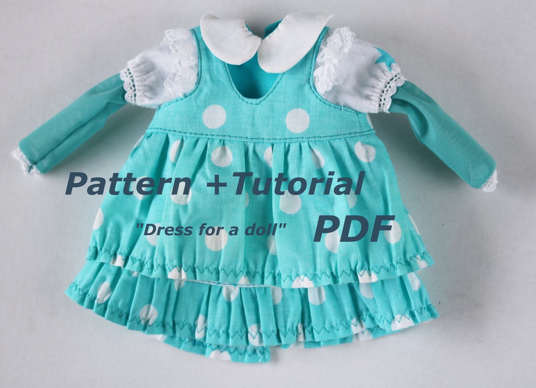 PDF Dress for Doll Set 2 Dresses Patterntutorial Cloth Doll Pattern PDF ...
