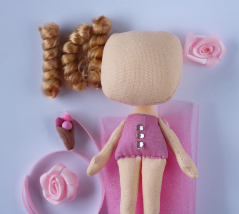 Doll making kit Textile mini doll Craft doll body Making doll | Etsy
