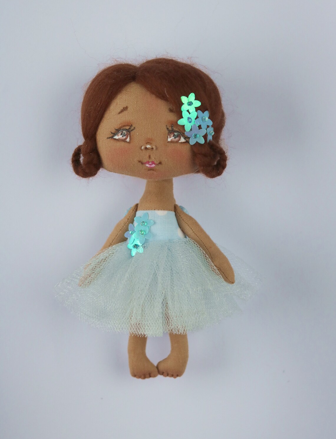 Mini cloth doll. Textile handmade toy. Little doll. | Etsy