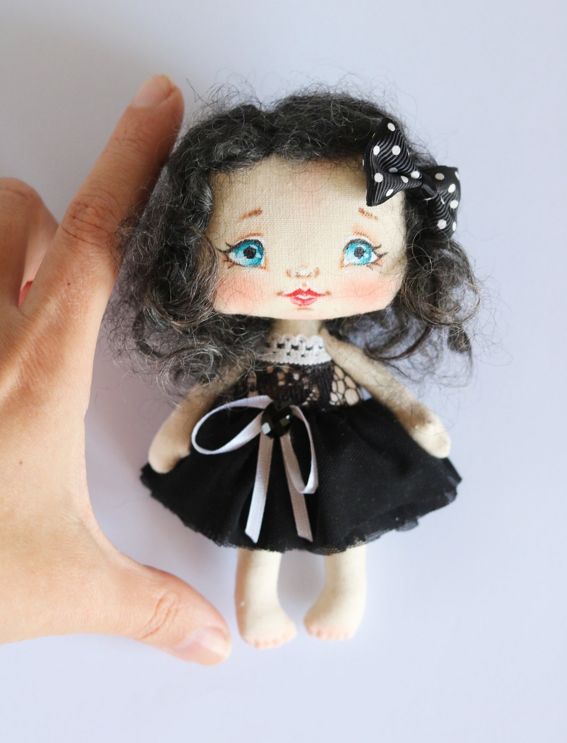 Miniature Cloth Art Doll. Fabric Doll. Textile Doll for - Etsy