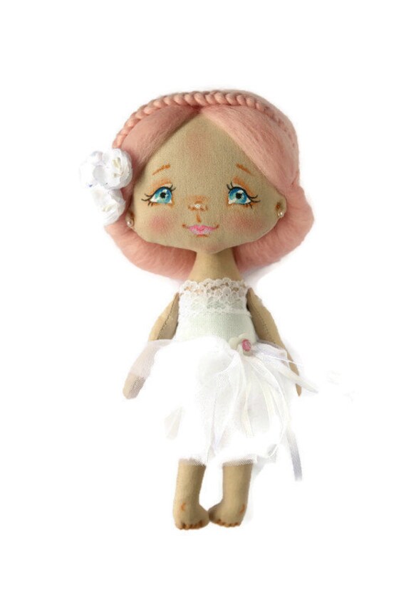 Mini doll handmade. Cloth art dolls. Textile doll for children | Etsy