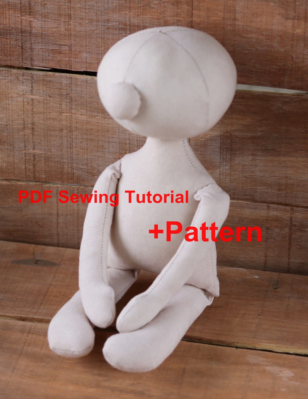 PDF Primitive Doll 21 Cm/8 In, diy Cloth Doll Body, Sewing Tutorial ...