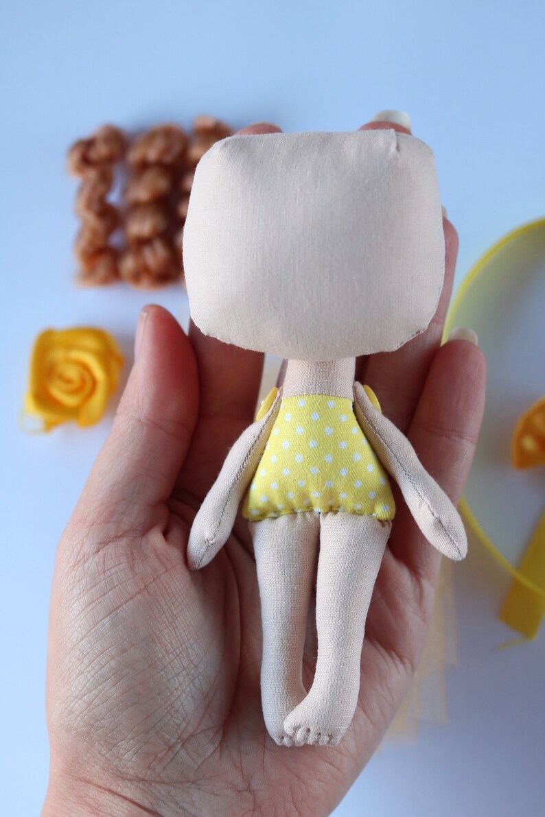 Doll making kit Textile mini doll Craft doll body Making doll | Etsy