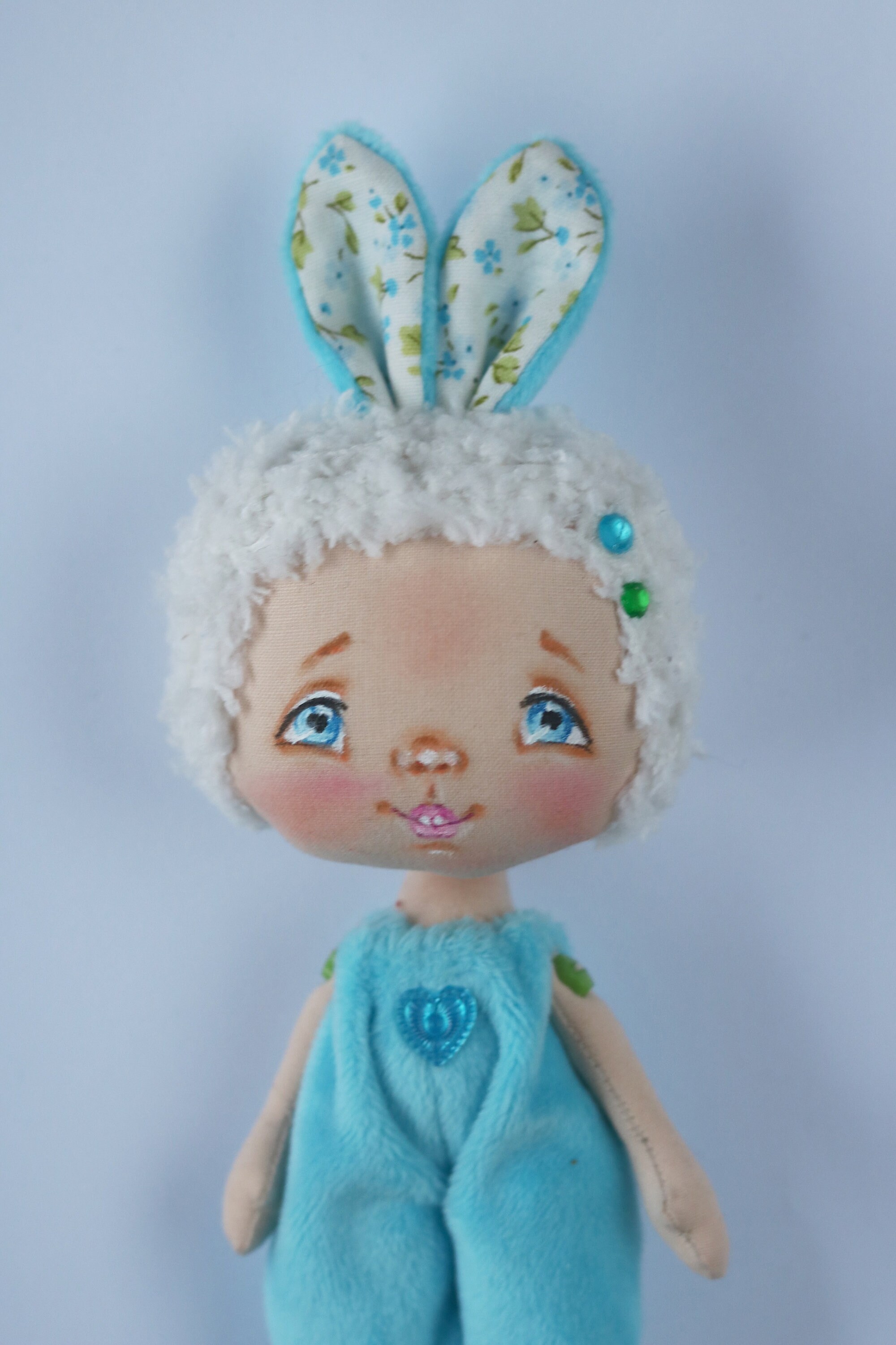 Miniature textile doll Bunny Cloth handmade doll Little pocket | Etsy