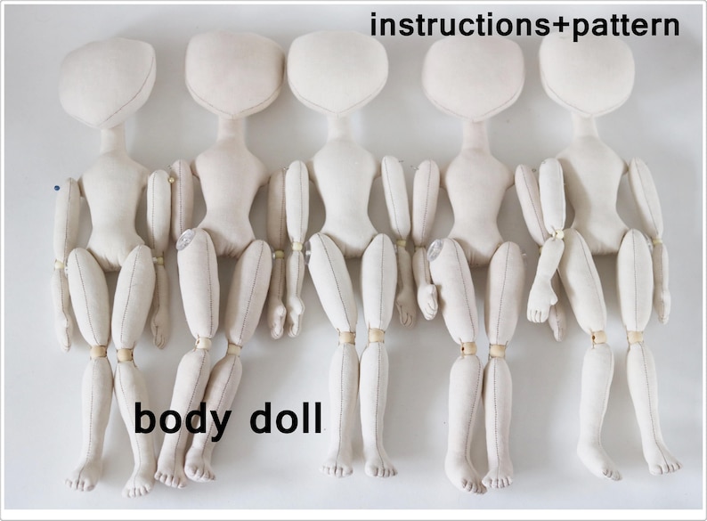 PDF tutorial Doll Body 12in of the doll Soft Doll PATTERN - Etsy España