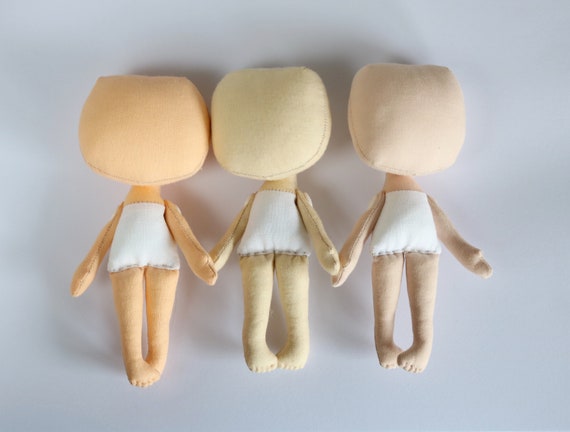 Set of three blank dolls Textile doll body Blank doll body | Etsy