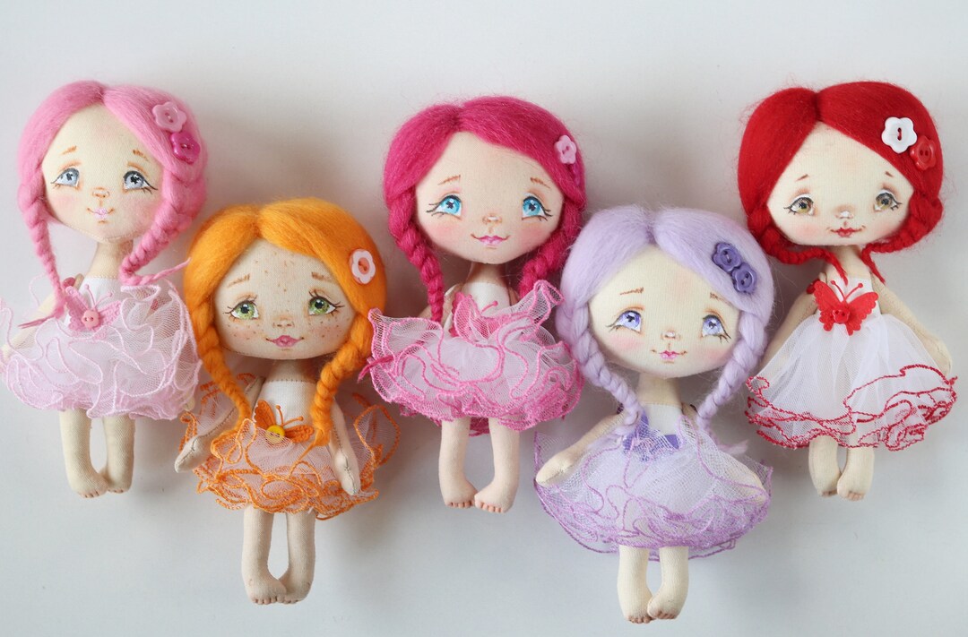Little Ballerina Doll Miniature Handmade Textile Doll Dancer - Etsy