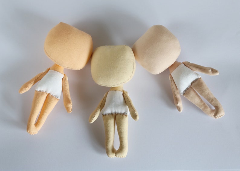 Set of three blank dolls Textile doll body Blank doll body | Etsy