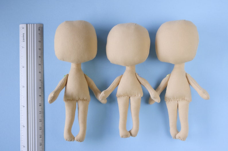 Set of Three Blank Dolls Textile Doll Body Blank Doll Body - Etsy
