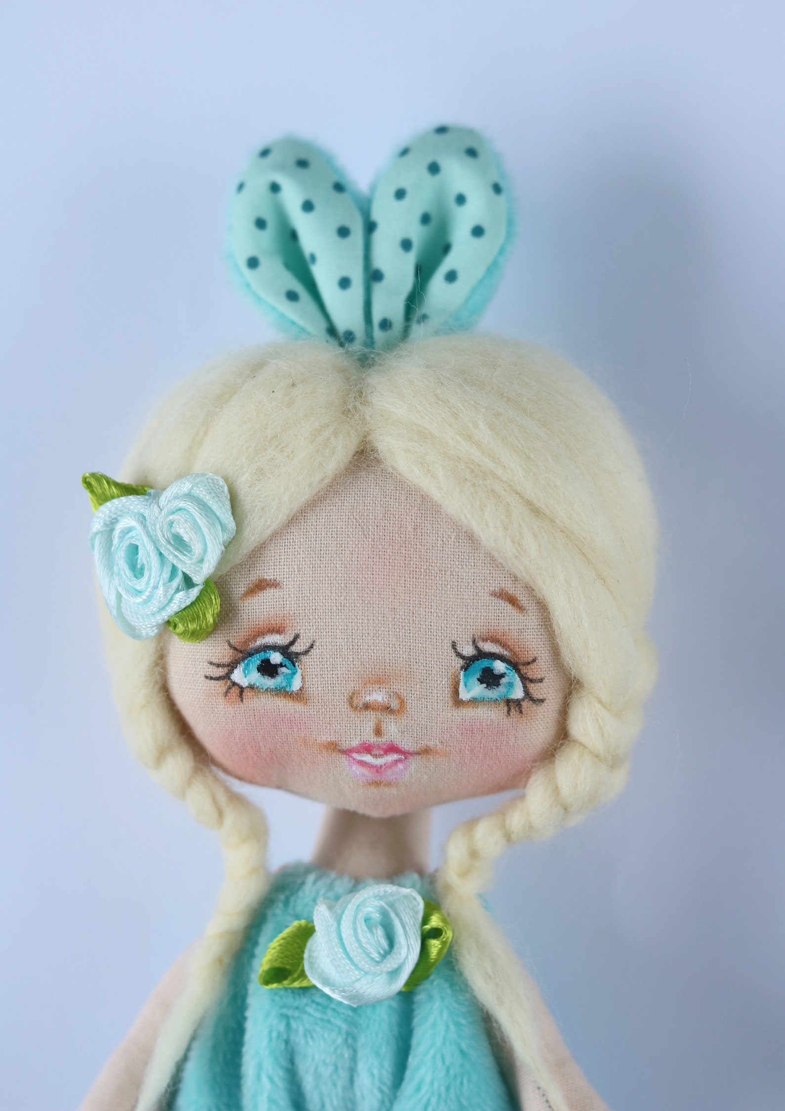 Doll Bunny Miniature Doll. Cloth Doll Handmade Doll. Doll for - Etsy