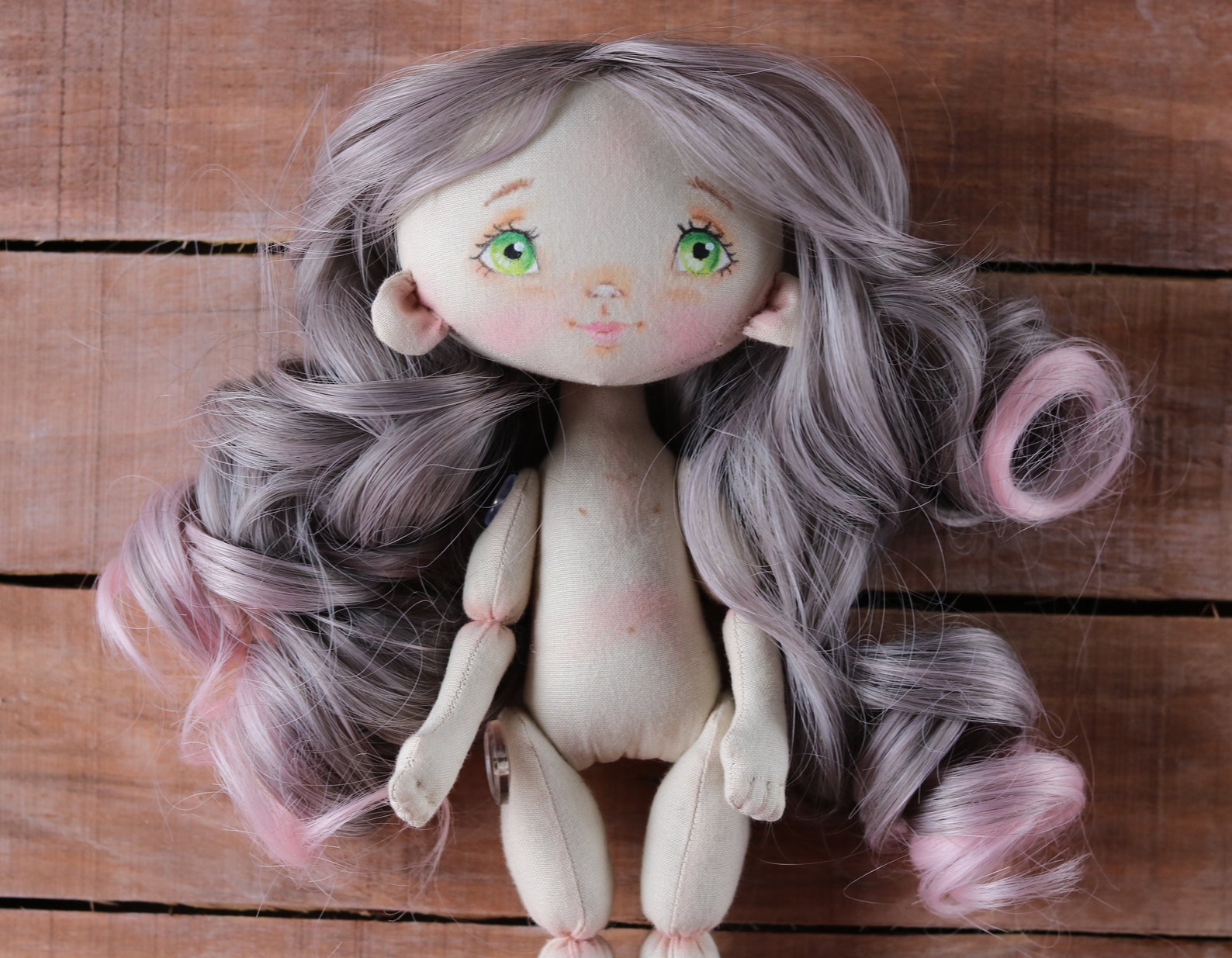 Doll Blank 24 Cm/9.4in Make-up Hairdress Blank Dolls Fabric - Etsy