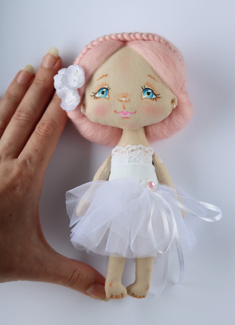 Mini doll handmade. Cloth art dolls. Textile doll for children | Etsy