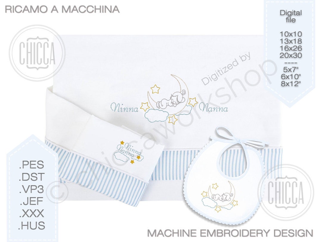 Coordinated Baby - Lullaby - Machine Embroidery - Etsy