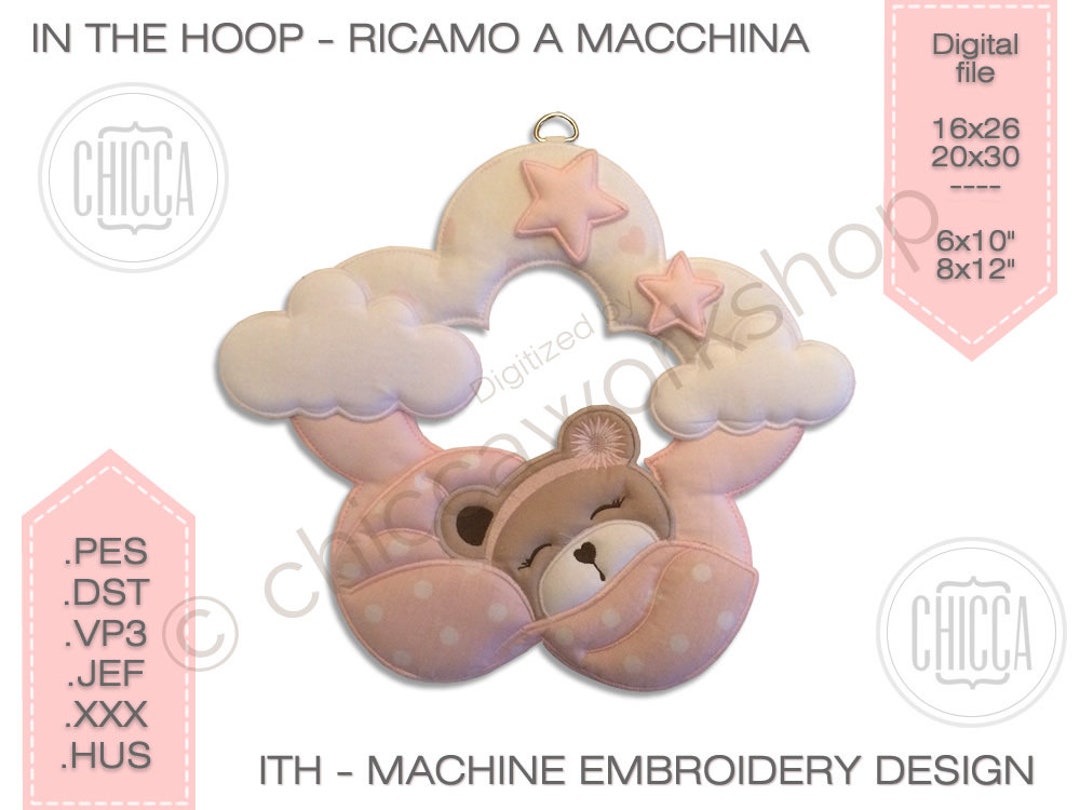 ITH Bear Garland - Machine Embroidery Design With Tutorial - Etsy