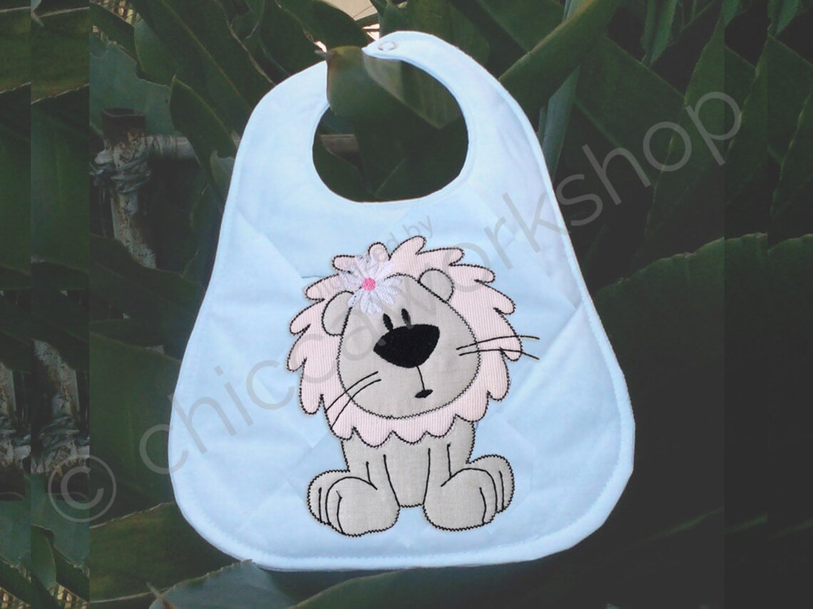 Lion Raw Edge and Machine Embroidery Design - Etsy