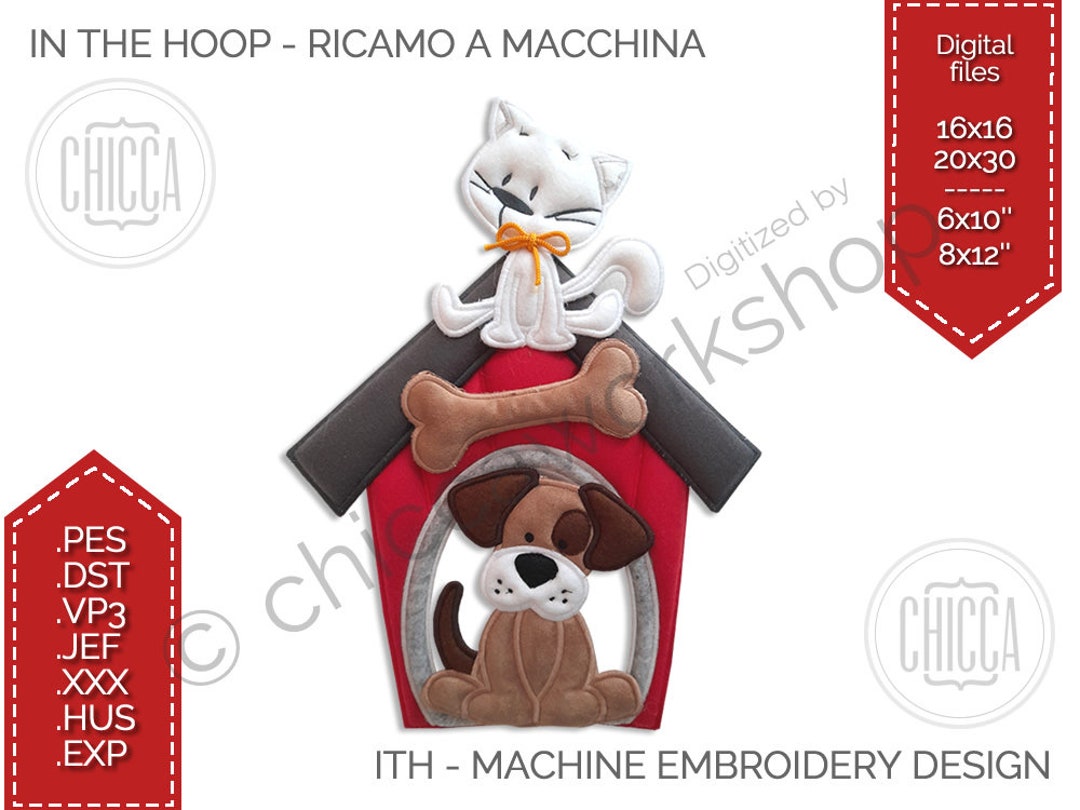 ITH Pet Friends - Machine Embroidery Design With Tutorial - Etsy