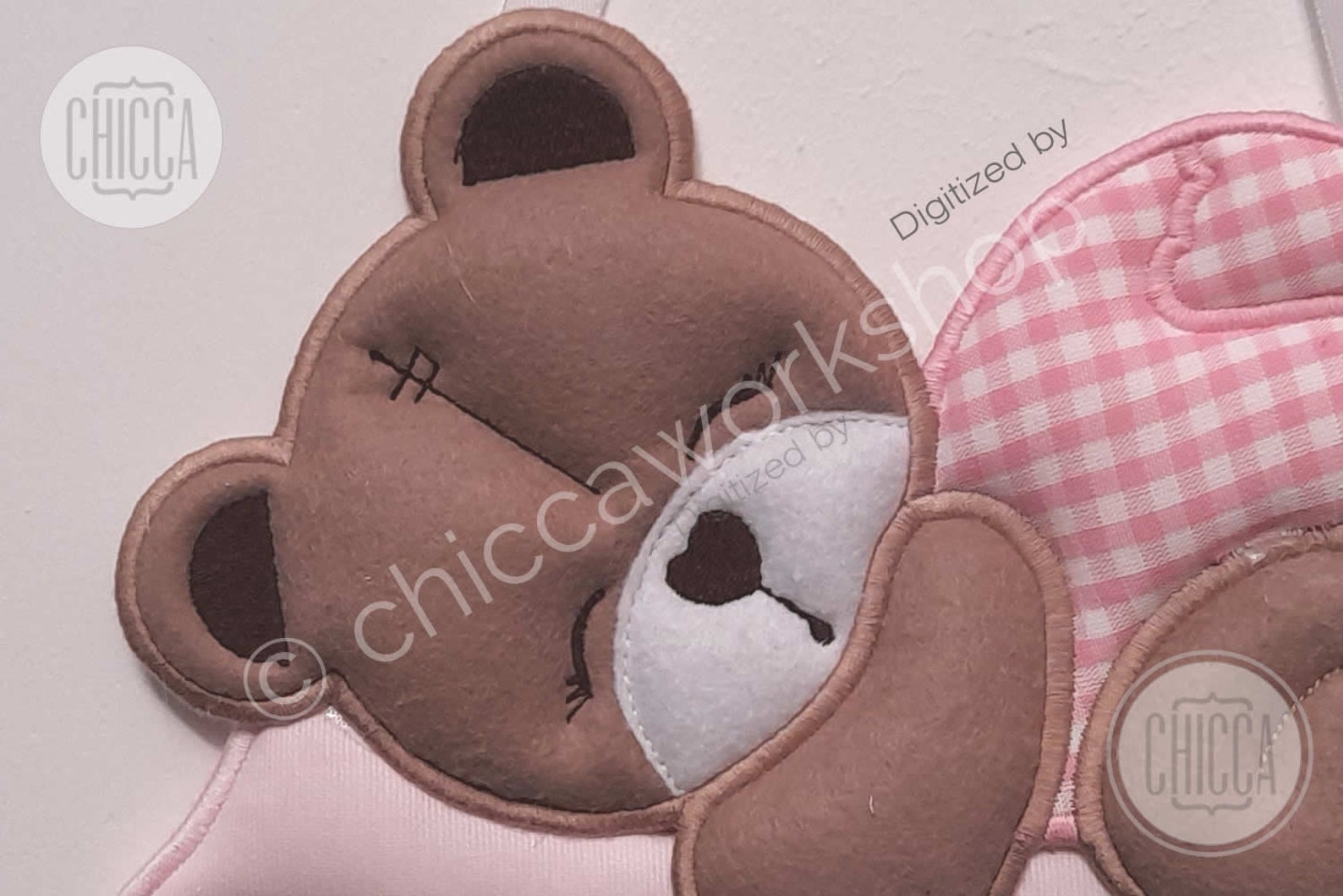 ITH Teddy Bear on the Pillow - Machine Embroidery Design With Tutorial ...