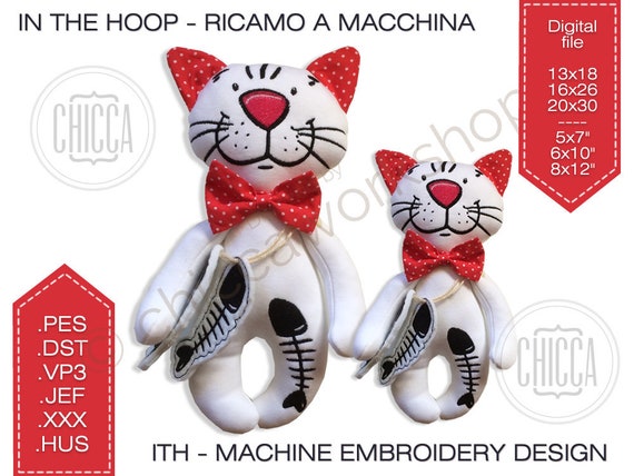 ITH Softie Cat Machine Embroidery - Etsy