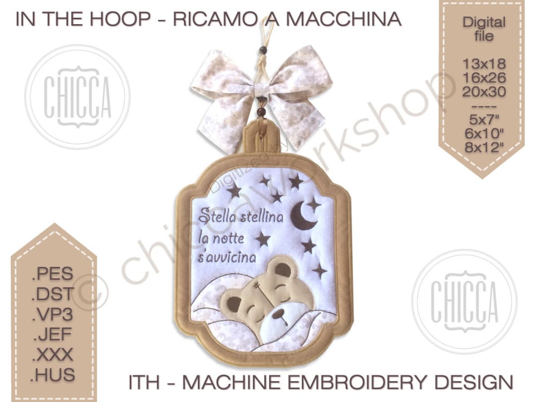 ITH Teddy Boy Cot Mobile - Machine Embroidery Design With Tutorial - Etsy