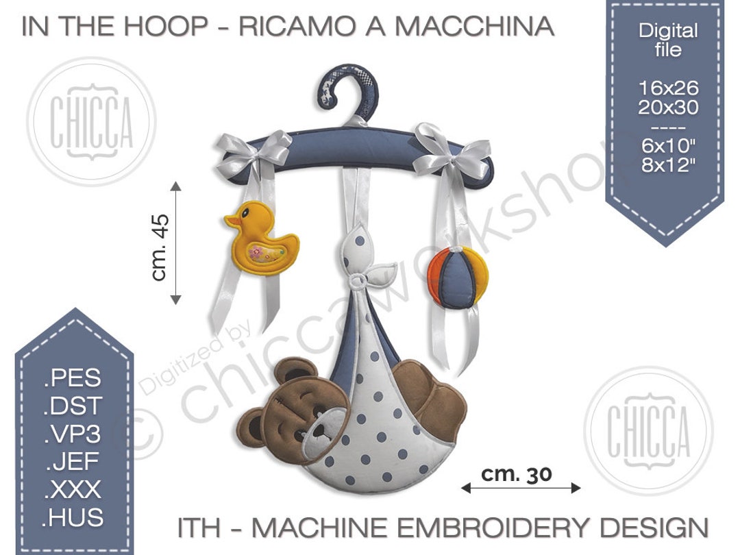 ITH Hanging Bear - Machine Embroidery Design With Tutorial - Etsy