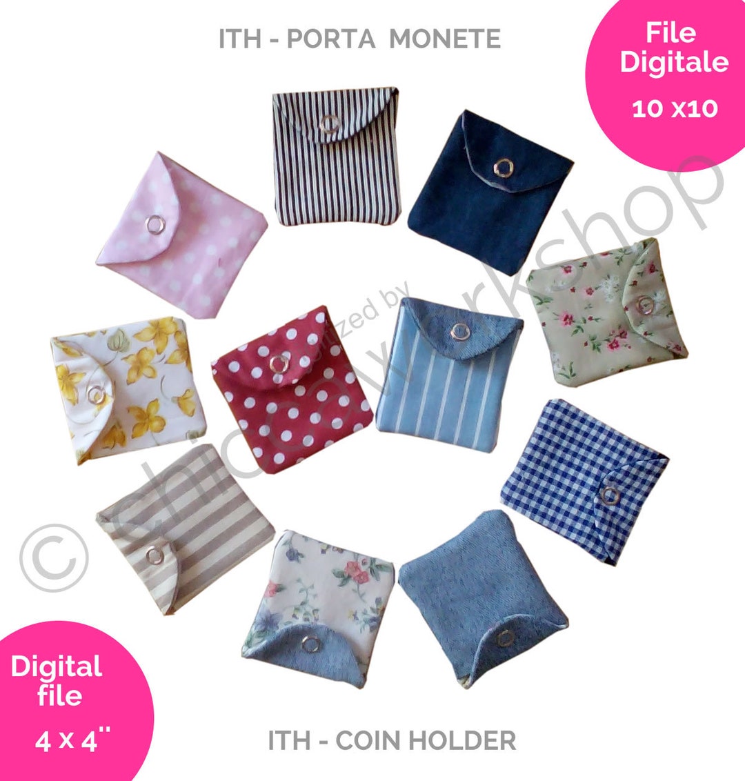 ITH Coin Holder Machine Embroidery Digital Download With Tutorial - Etsy