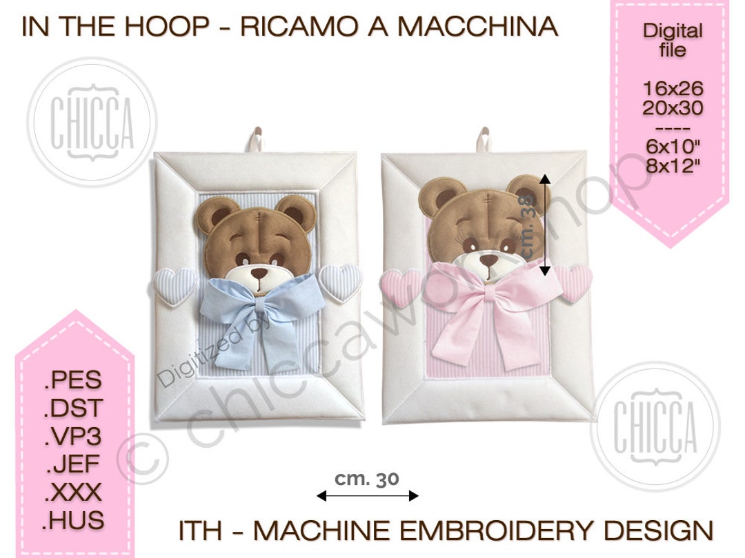 ITH Teddy Baby Shower - Machine Embroidery Design With Tutorial - Etsy