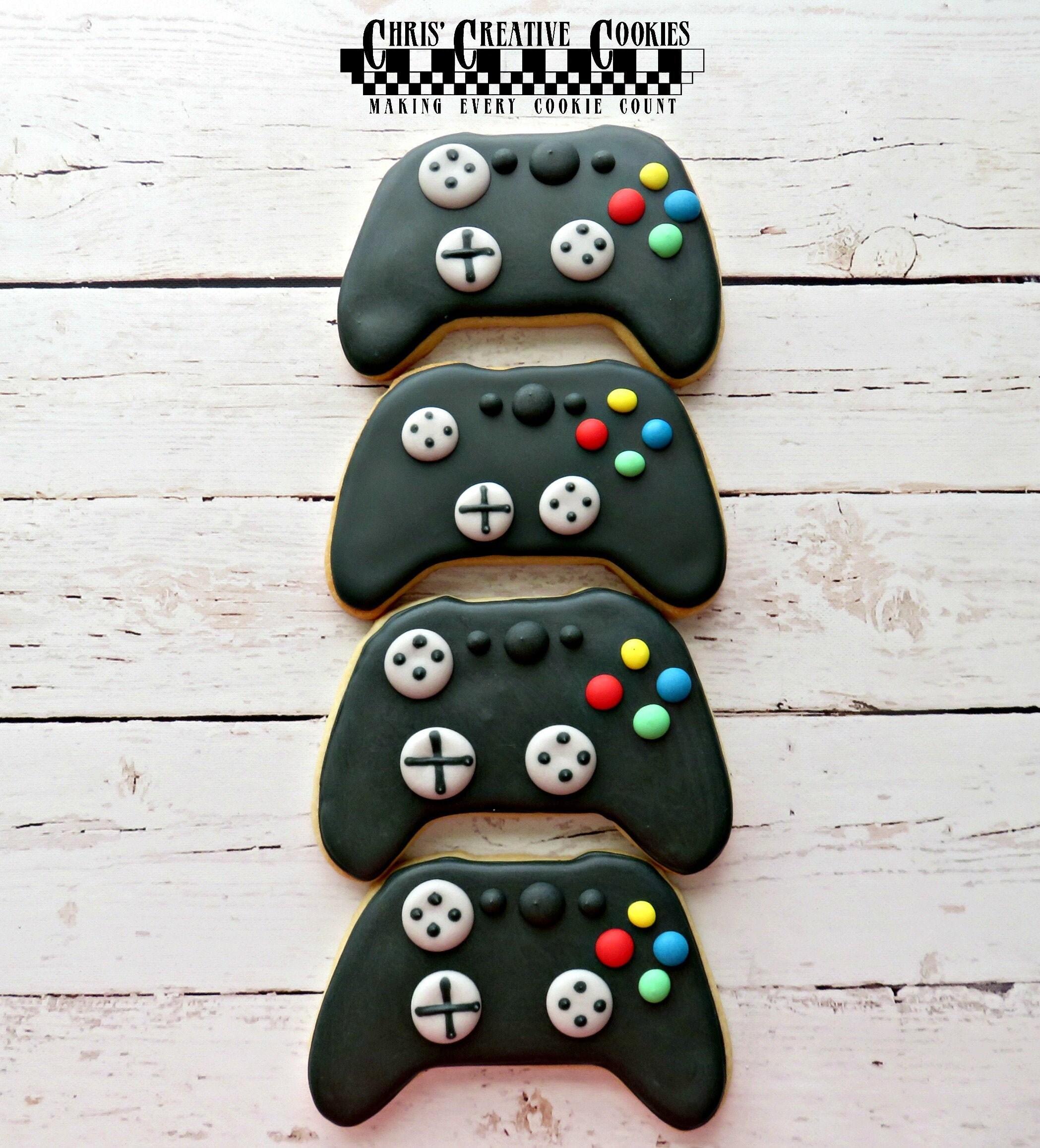 Game controller cookies one dozen 12 Decorated sugar | Etsy