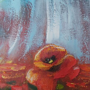 Landscape With Poppies. Structure Painting .impressionism. - Etsy