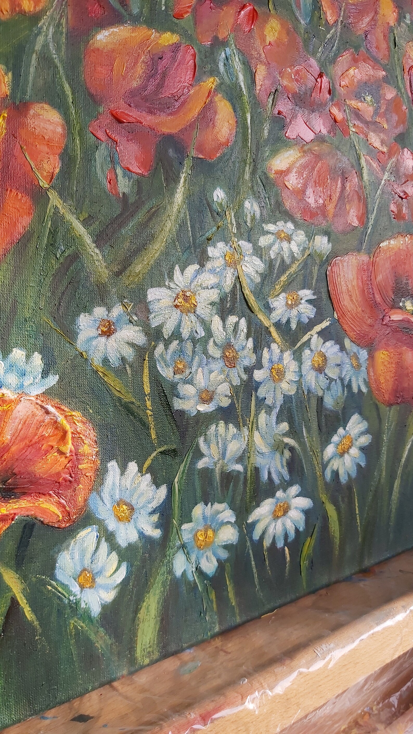 Landscape With Poppies. Structure Painting .impressionism. - Etsy