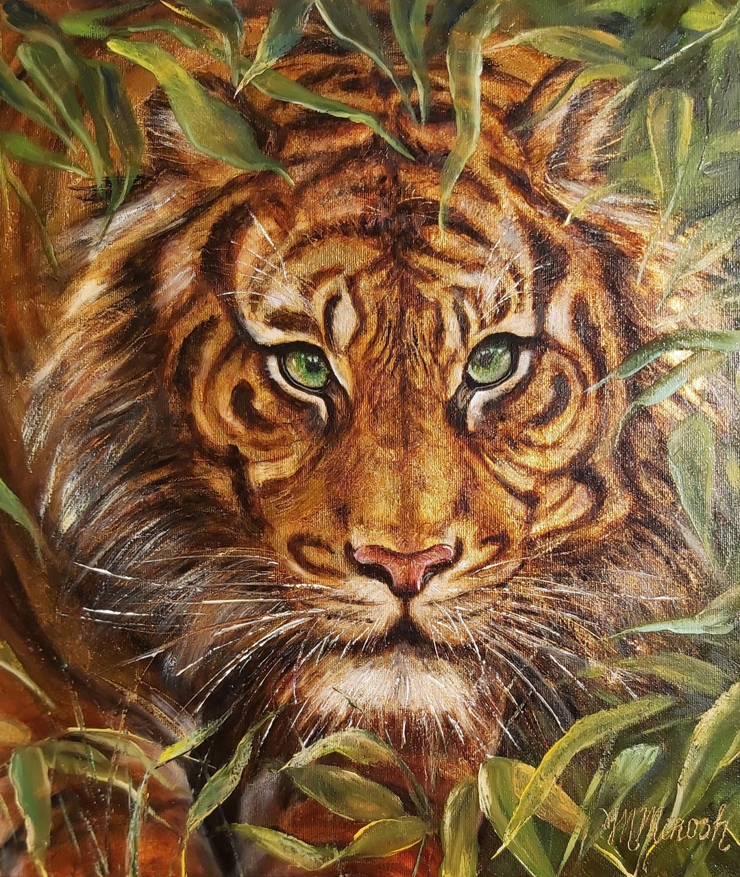 Tiger Oil Painting. Original Oil Painting on Canvas. - Etsy