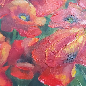 Landscape With Poppies. Structure Painting .impressionism. - Etsy