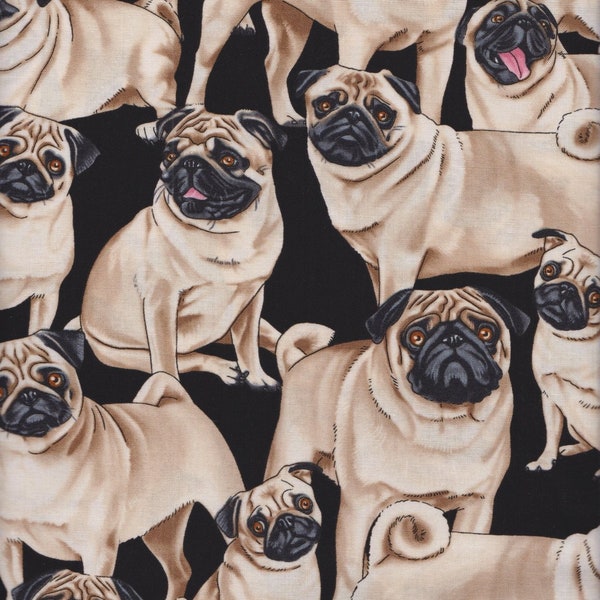 Pug Fabric - Etsy
