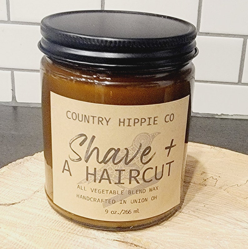 SHAVE + A HAIRCUT Apothecary-inspired Candle - Etsy