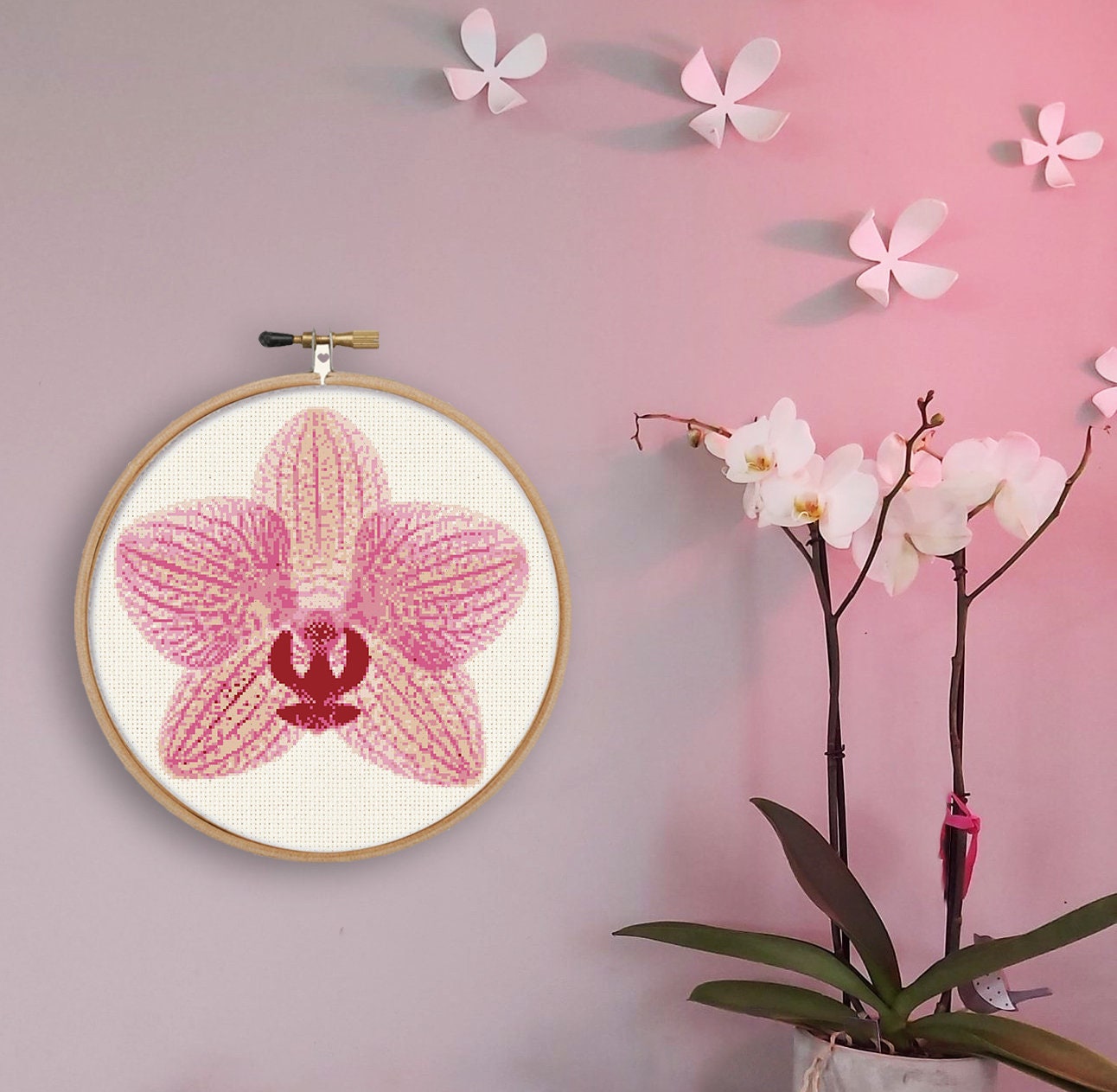 Orchid Flower - Downloadable Cross Stitch Pattern - Etsy