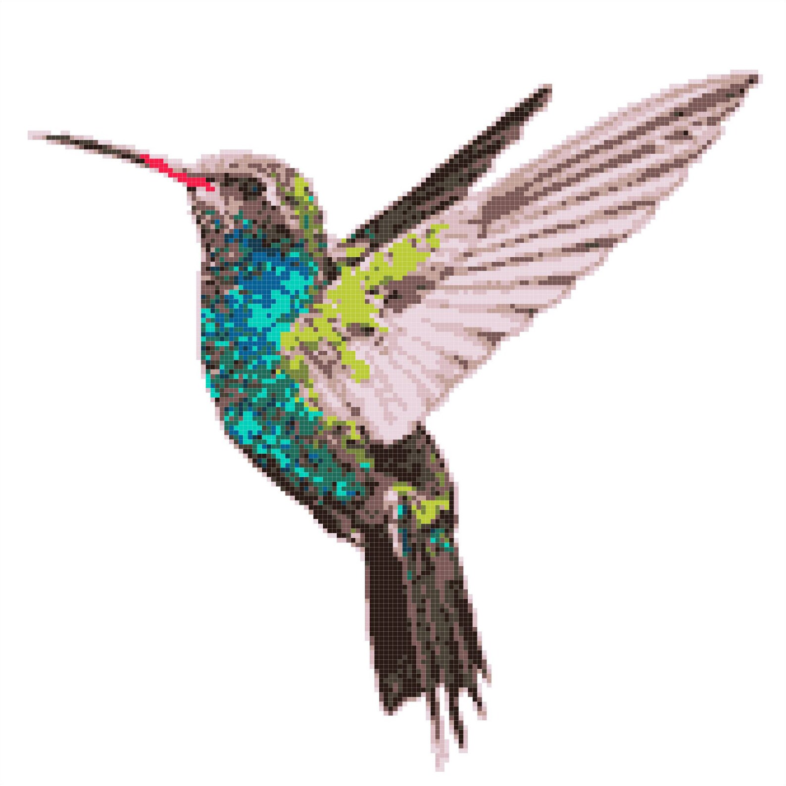 Hummingbird - Downloadable Cross Stitch Pattern - Etsy