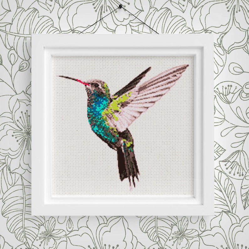 Hummingbird - Downloadable Cross Stitch Pattern - Etsy