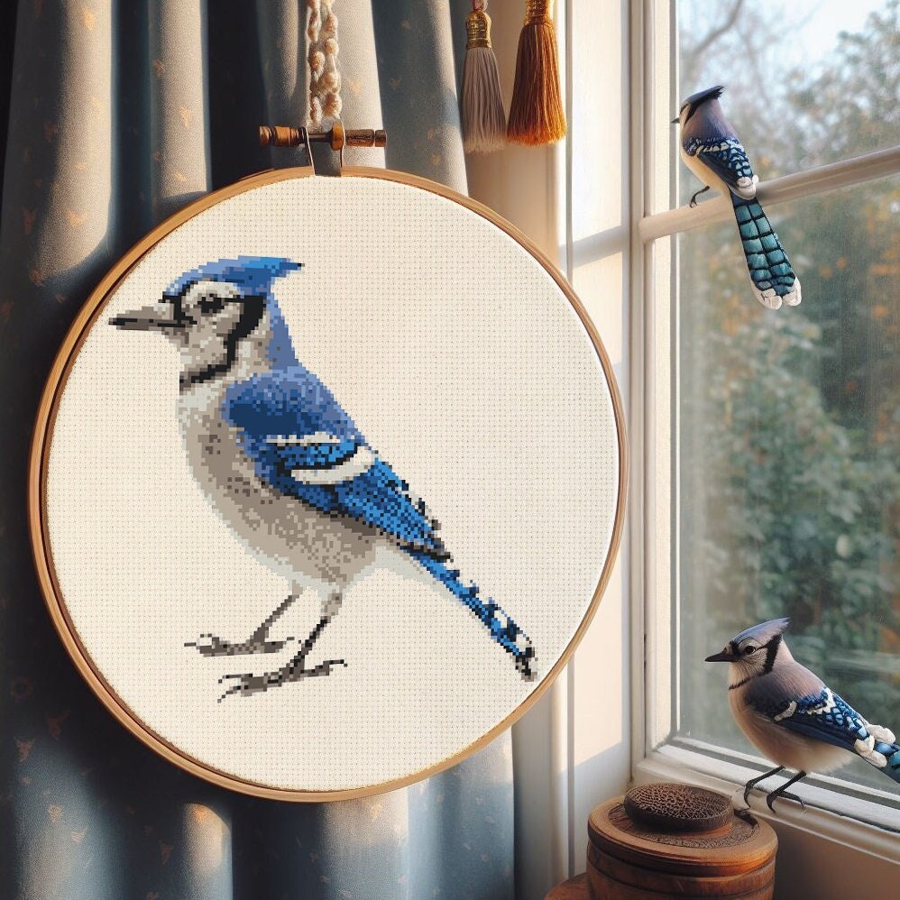 Blue Jay - Downloadable Cross Stitch Pattern - Etsy
