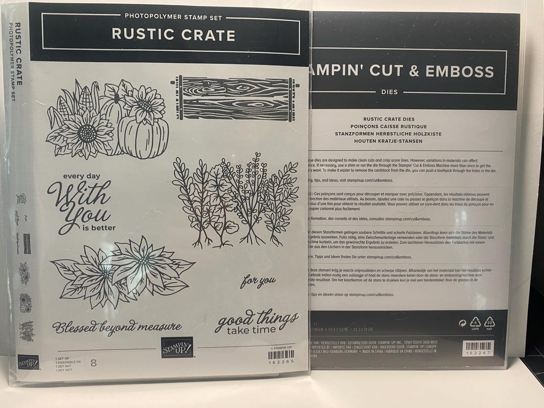 Stampin UP! Rustic Crate Stamps and Dies NEW! - Etsy
