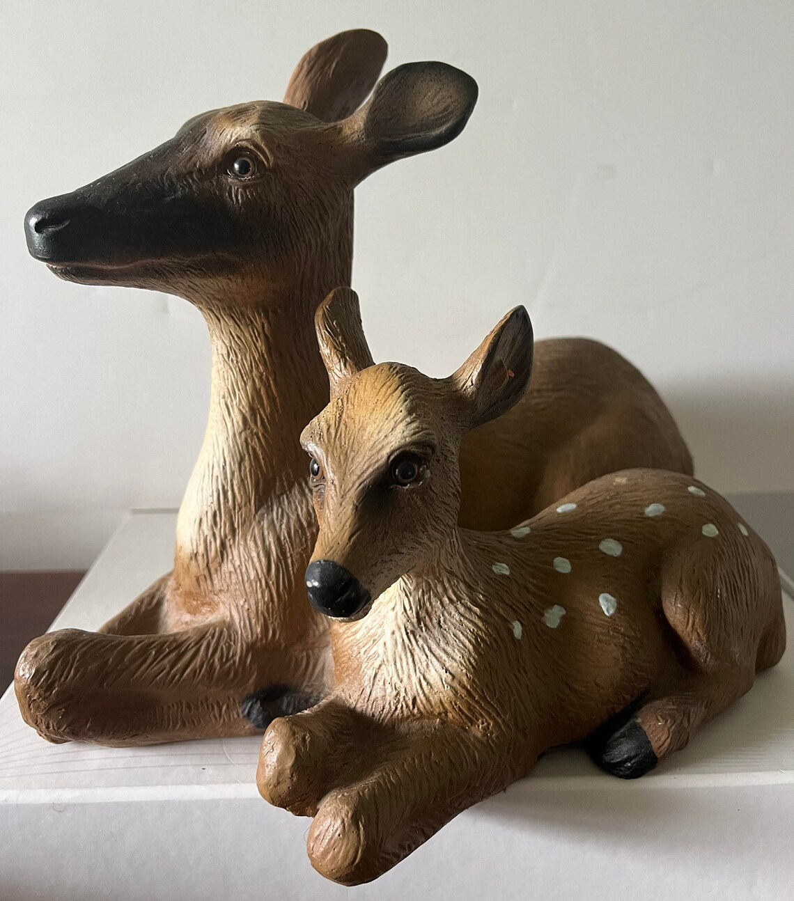 Deer Pals Brown Doe Deer Fawn Figurine Mother's Love Tabletop Decor 10l ...