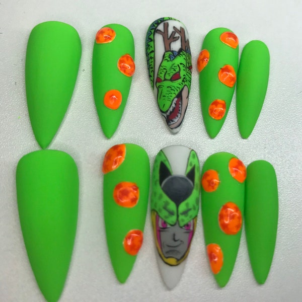 Dragon Ball Z Nail Art - Etsy