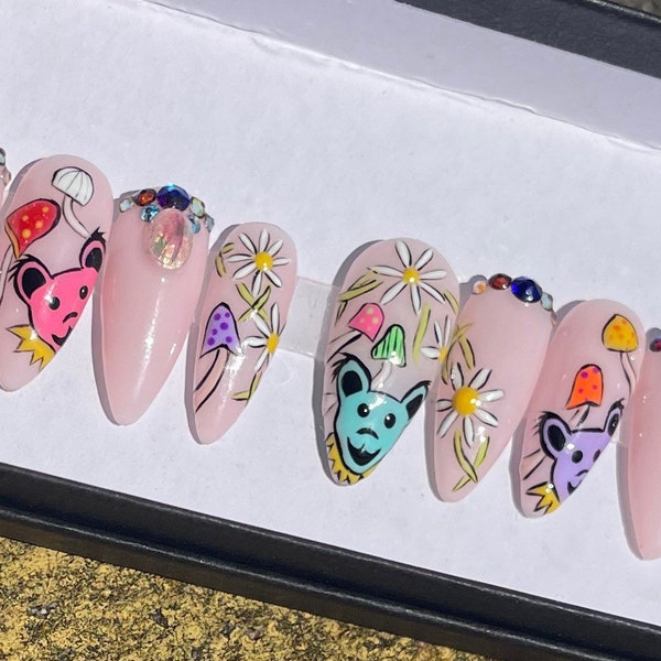 Grateful Dead Nail Art - Etsy