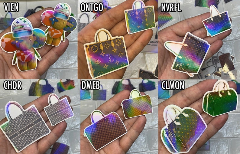 Fashion Bag Sticker, Holographic Designer Sticker, Fashion Waterproof ...