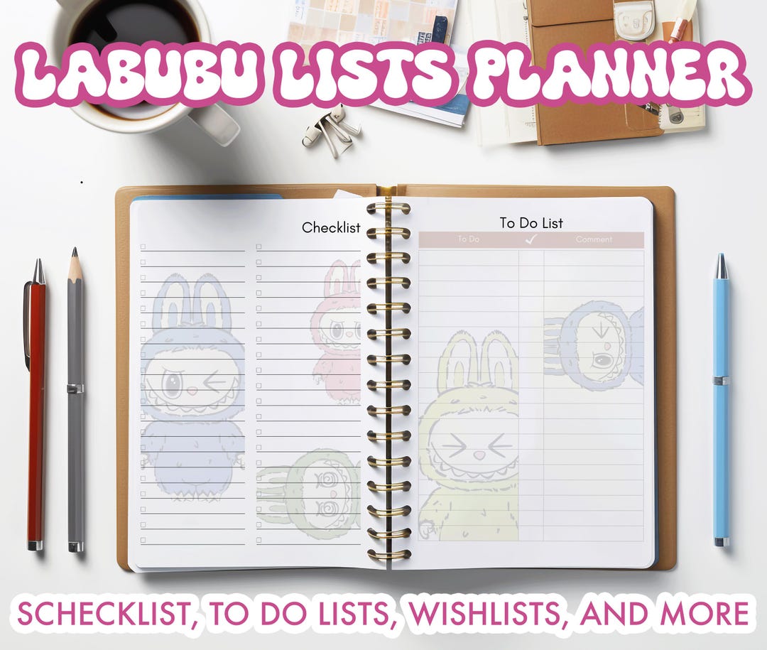 Labubu Printable to Do List, Printable Shopping Check List, Wish List ...