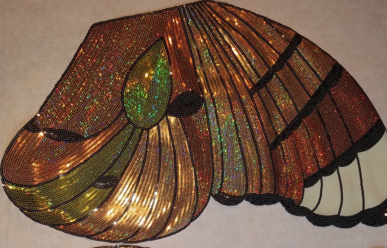 Butterfly Large Sequin Applique Wide 43" Long 34" Wings 103 CM X 87 CM ...
