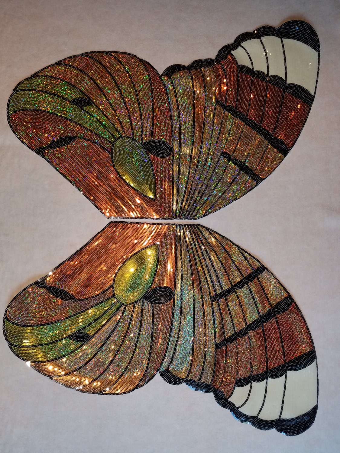 Butterfly Large Sequin Applique Wide 43" Long 34" Wings 103 CM X 87 CM ...
