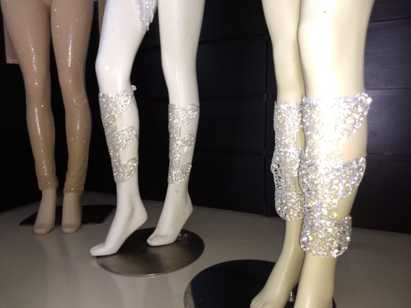 Rhinestone Leg Pieces Leg Sleeves Leg Wrist Crystal Leg - Etsy