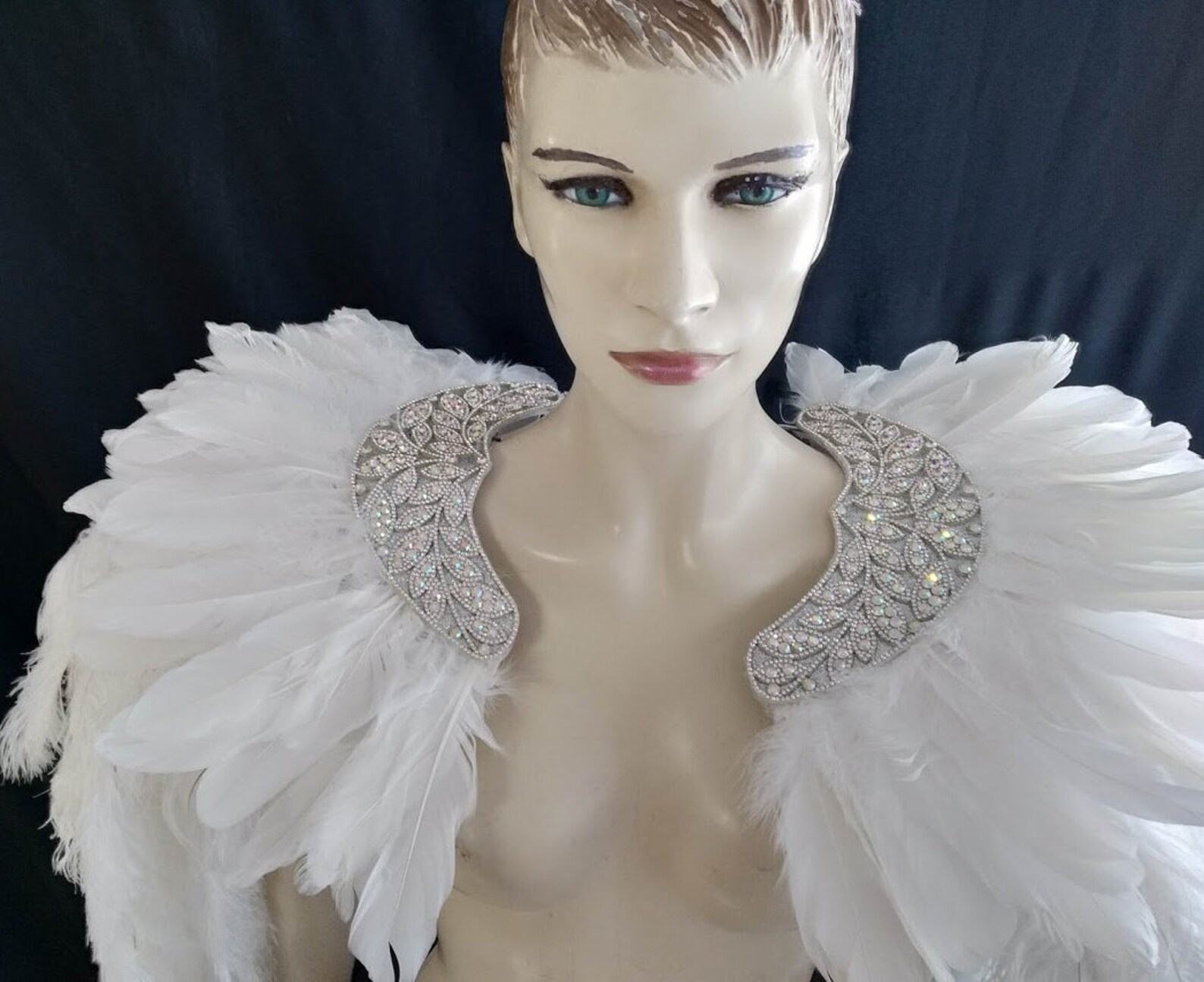 Made in USA Shoulder Feather Epaulets Piece Carnival Pageant | Etsy