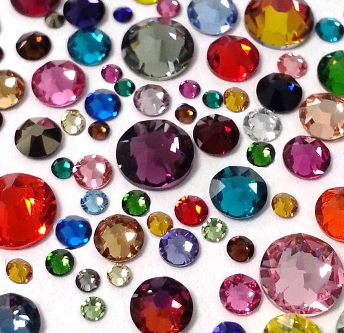 Original Multi Color Rhinestones on NUDE Color Fishnet - Etsy