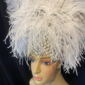 Feather New Model Ostrich Feather New Crystal Headdress Headpiece ...