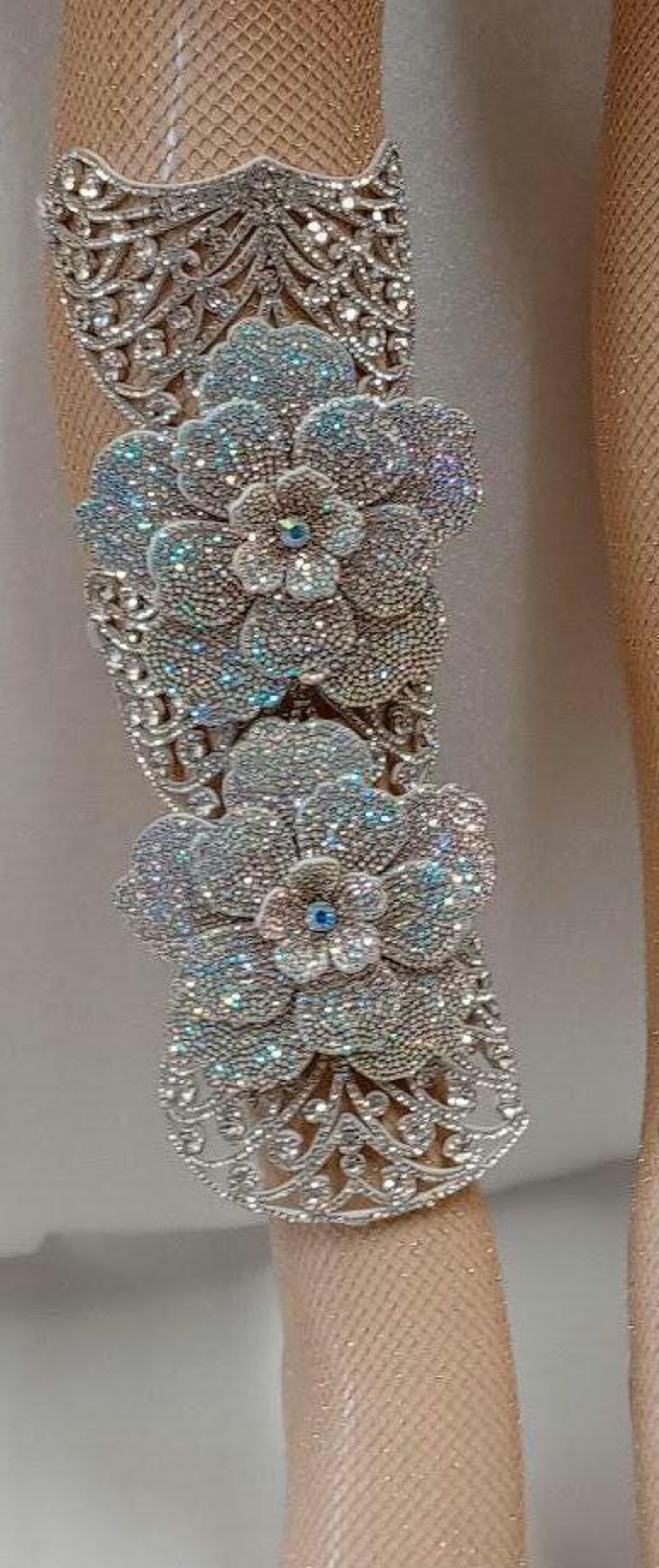 Rhinestone New Crystal Flower Leg Pieces Leg Sleeves Leg Wrist Crystal ...